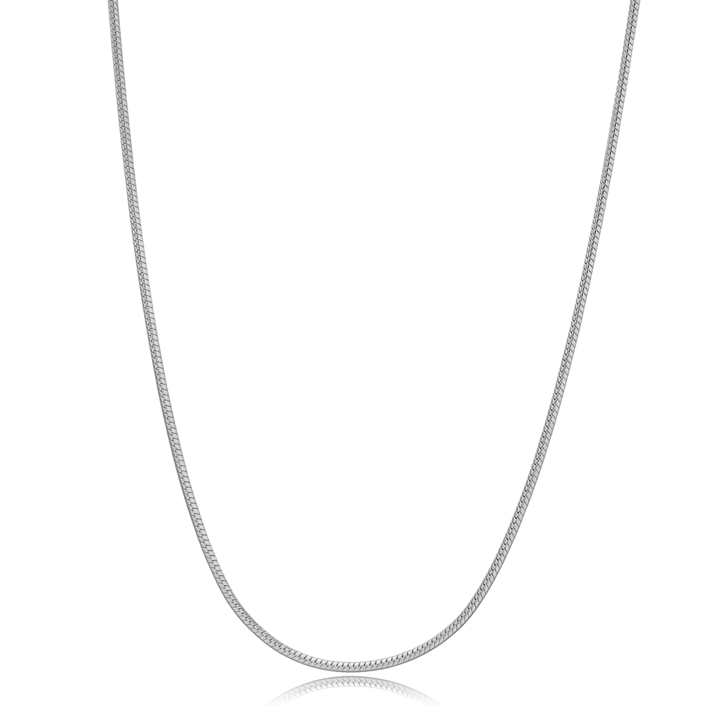 Snake Design Chain Silver Necklace